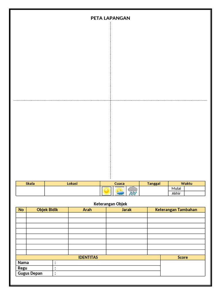 Form Peta Lapangan | PDF