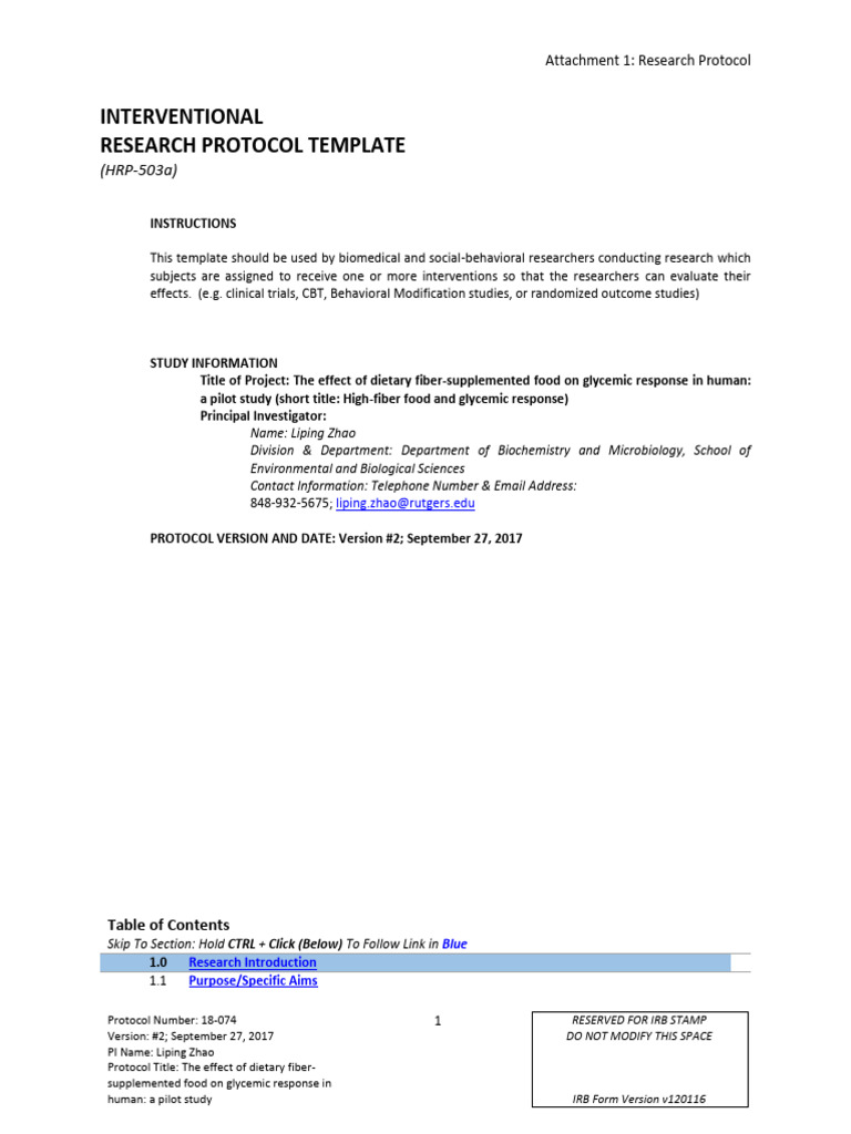 Project Protocol | PDF | Dietary Fiber | Diet & Nutrition