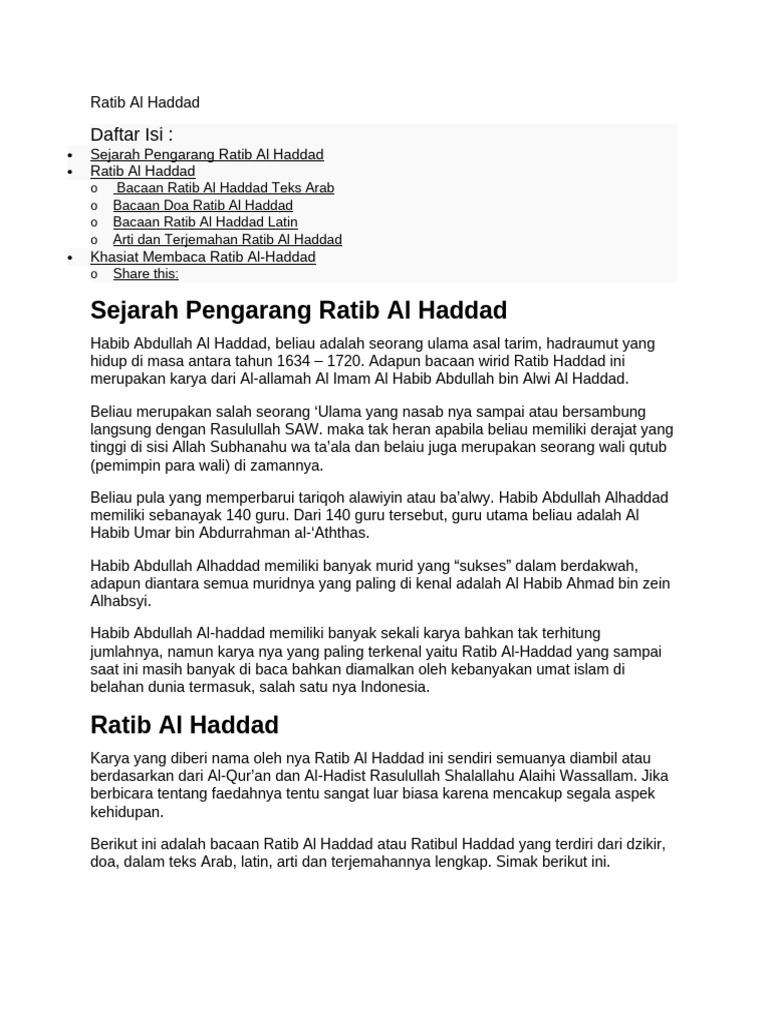 Ratib Al Haddad | PDF