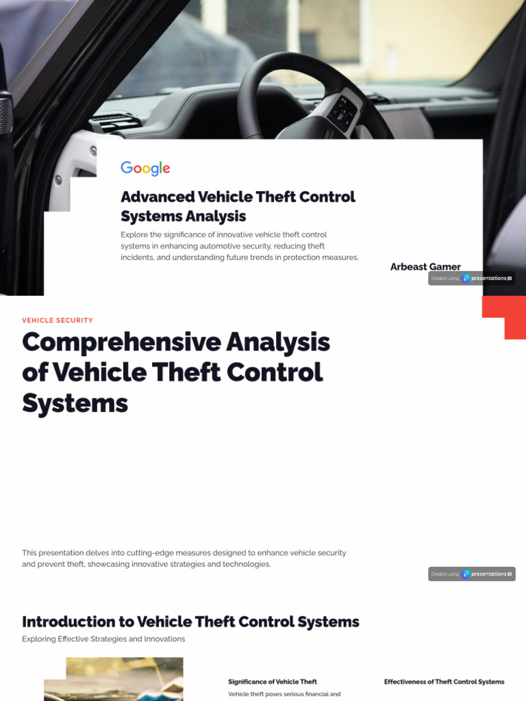 Comprehensive Analysis of Vehicle Theft Control Systems | PDF
