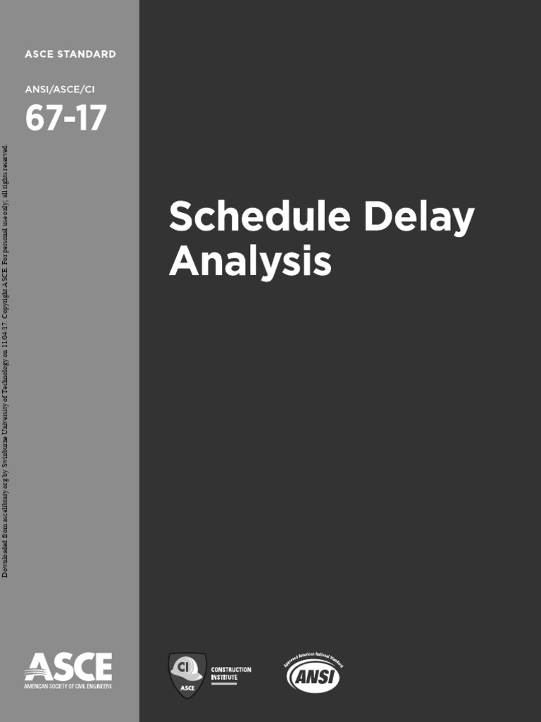 ASCE Schedule Delay Analysis | PDF | All Rights Reserved | Jargon