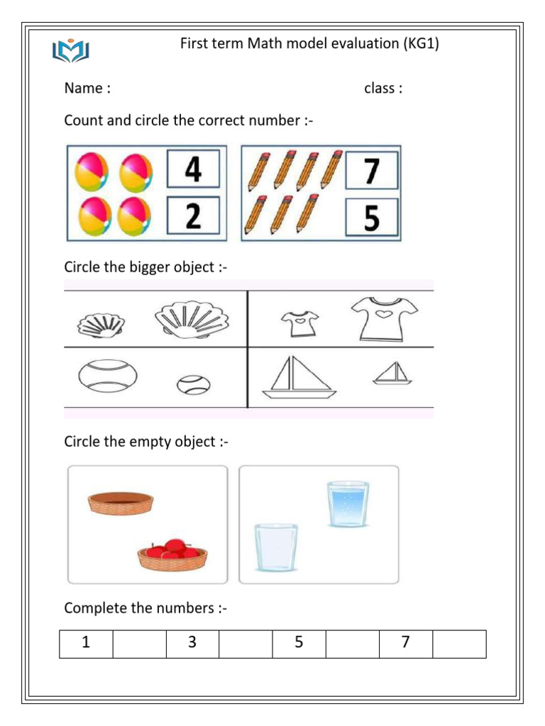 First term Math evaluation model | PDF