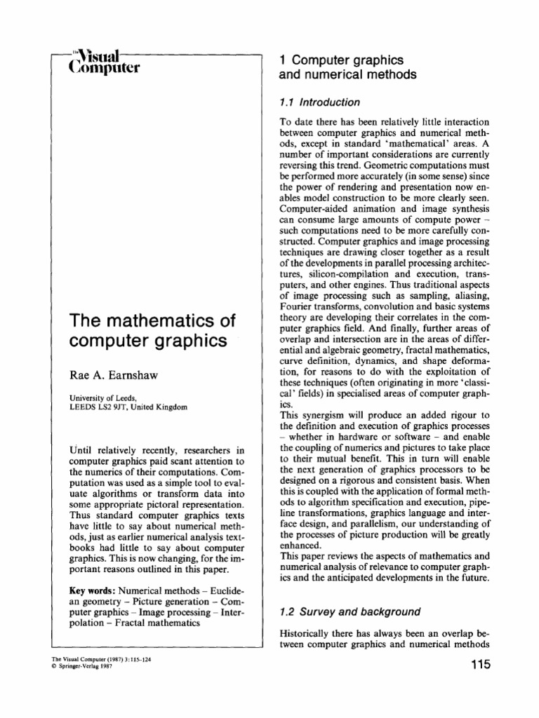 The_mathematics_of_computer_graphics | PDF | Geometry | Mathematics