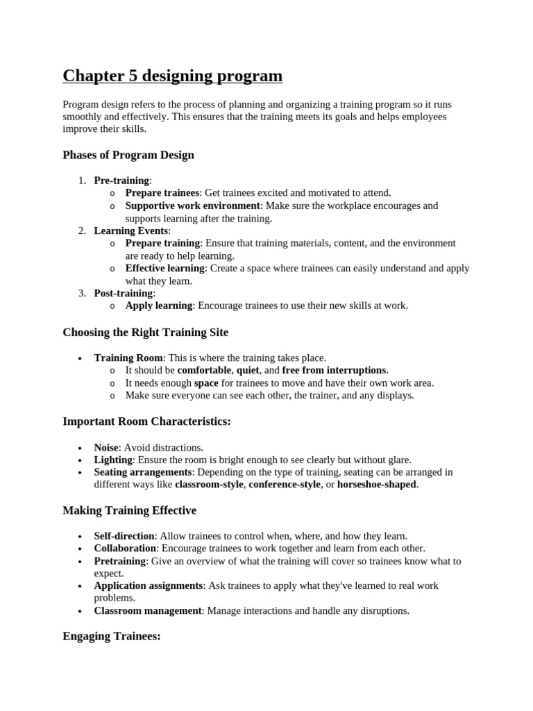 Chapter 5 designing program | PDF | Curriculum | Learning