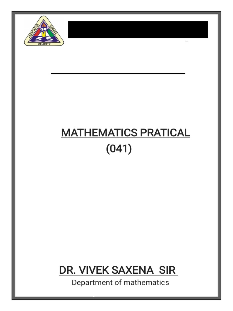 Maths Front Page | PDF