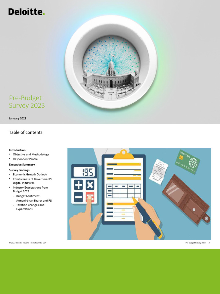 Pre-Budget Survey 2023 Insights | PDF | Taxes | Inflation