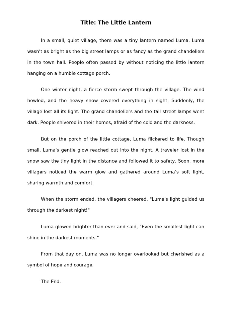 Luma: The Little Lantern's Light | PDF