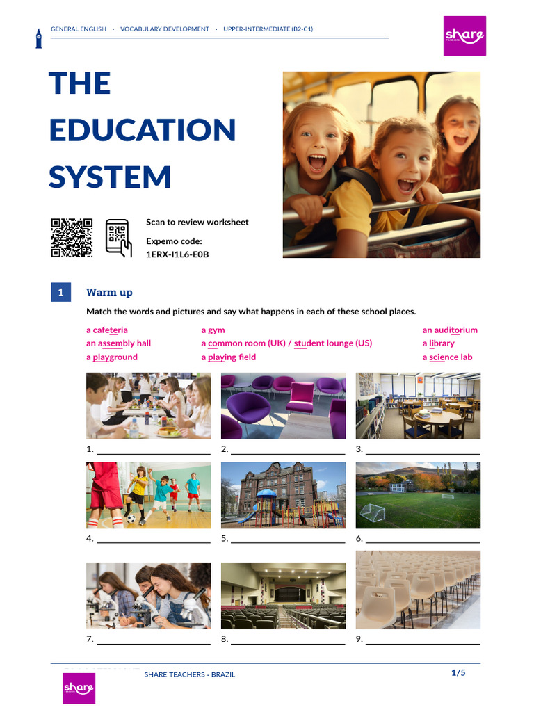 The Education System British English Student | PDF | Schools | Learning