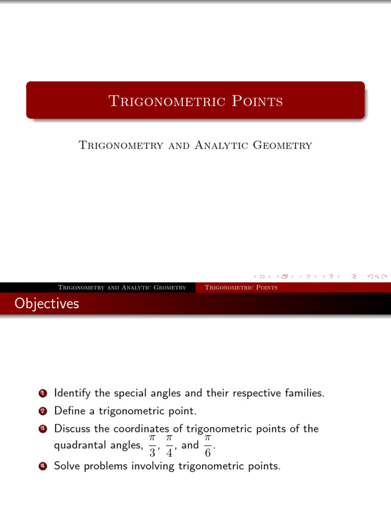08 Trigonometric Points | PDF | Trigonometry | Triangle