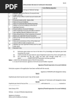 SB-41 Application For Issue of Duplicate Passbook | PDF | Government