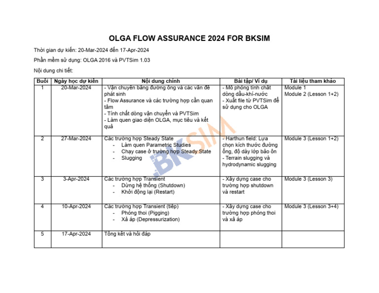 240320-Schedule For OLGA 2024 | PDF