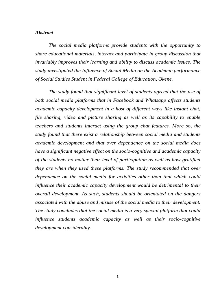 Chapter One To Five (Sos Project) | PDF | Social Media | Popular ...