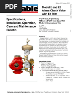 Reliable Alarm Check Valve DATASHEET | PDF | Fire Sprinkler System | Valve