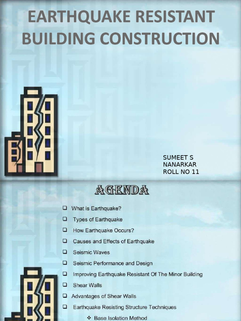 Earthquake Resistant Buildings | PDF