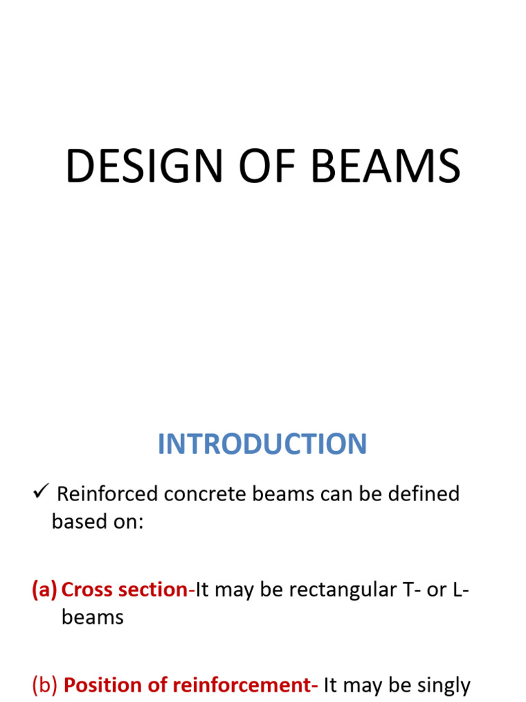 Design of Beams | PDF | Beam (Structure) | Reinforced Concrete