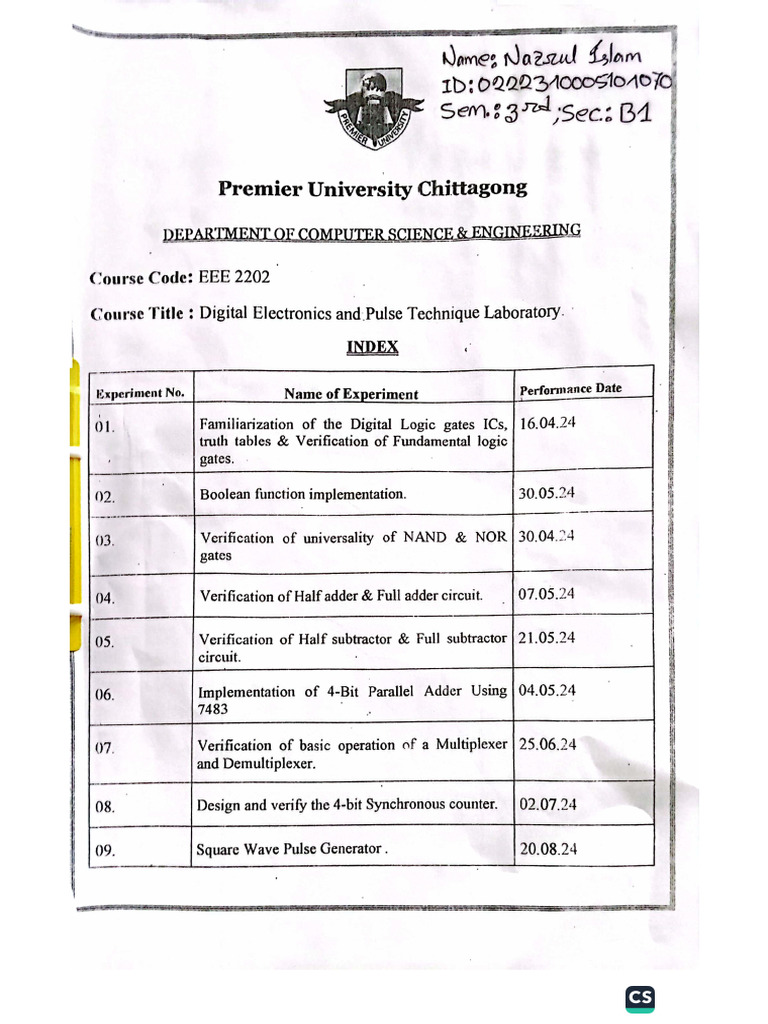 IEE lab report sample | PDF