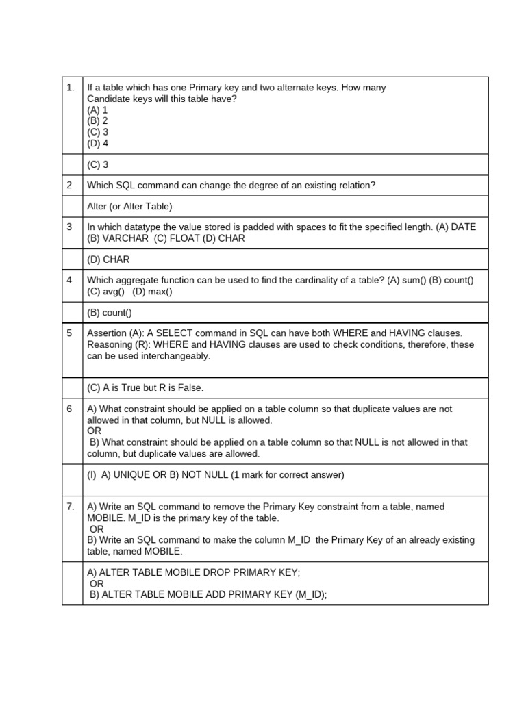 SQL | PDF | Table (Database) | Computer Programming SQL | PDF | Table (Database) | Computer Programming
