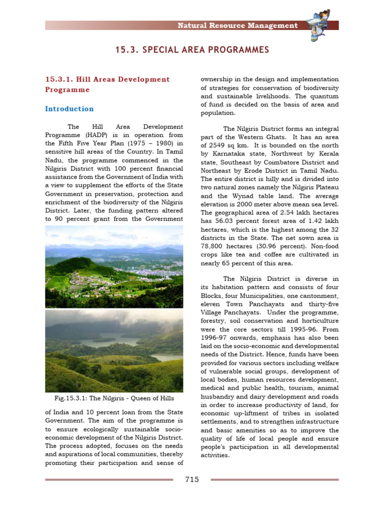 Hill Area Development in Nilgiris | PDF | Coast | Agriculture