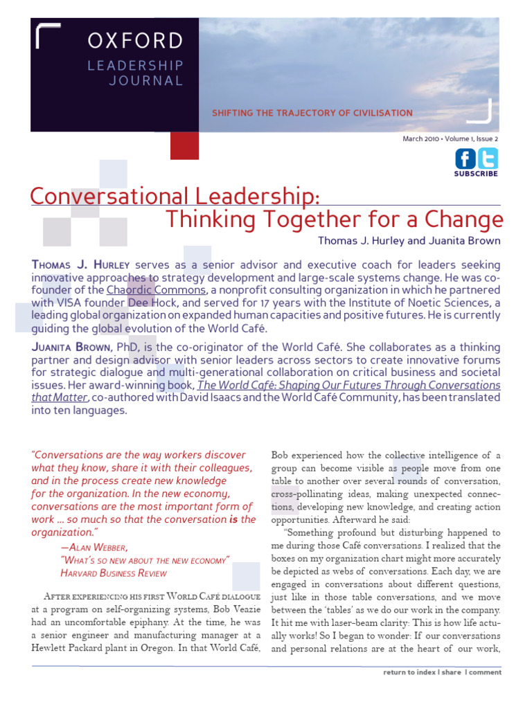Conversational Leadership in Action | PDF | Leadership | Collective ...