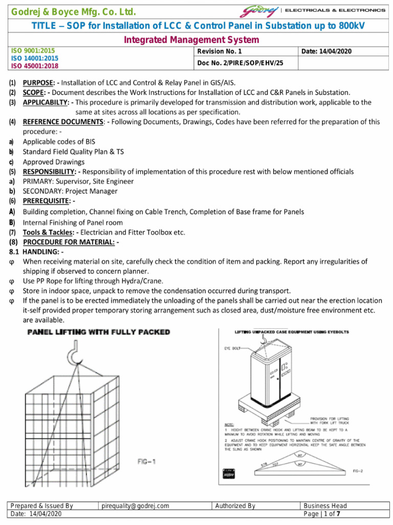 25.sop For LCC - C&R Panel | PDF