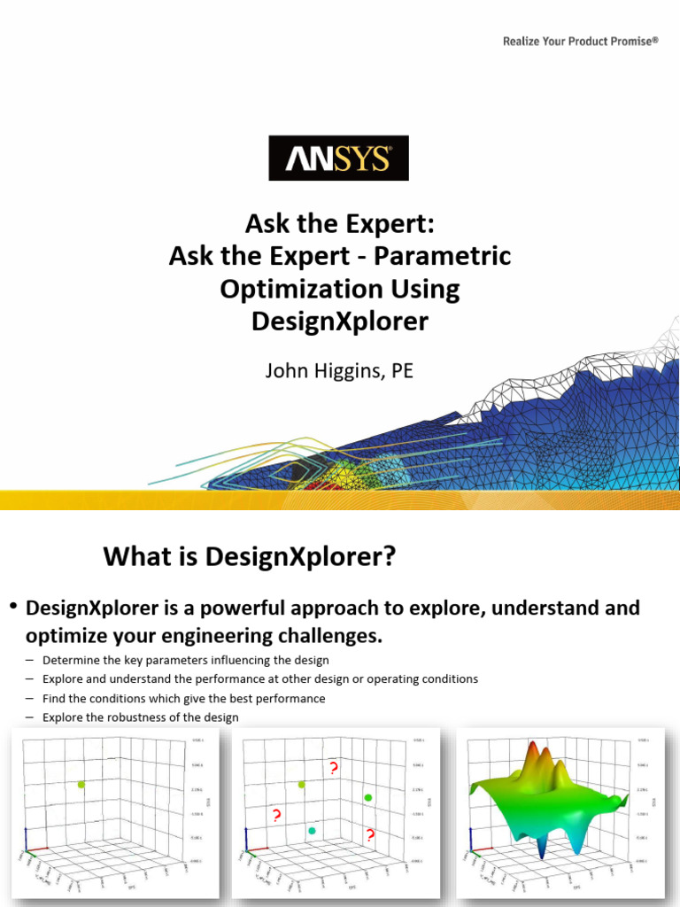 Ask The Expert Parametric Optimization Using DesignXplorer | PDF | Sensitivity Analysis ...