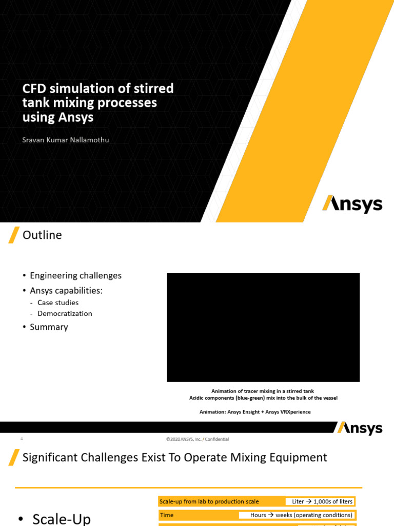 Ansys CFD Mixing Simulation Overview Webinar | PDF | Classical ...
