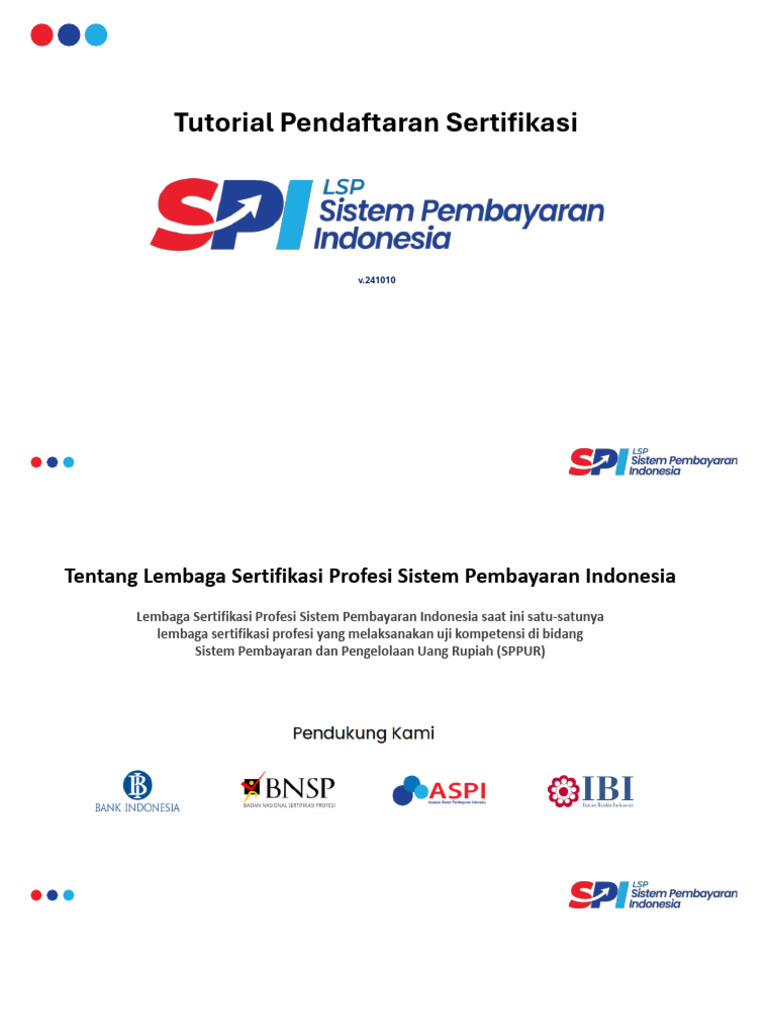 Tutorial Pandaftaran Calon Asesi LSP SPI v241015 | PDF