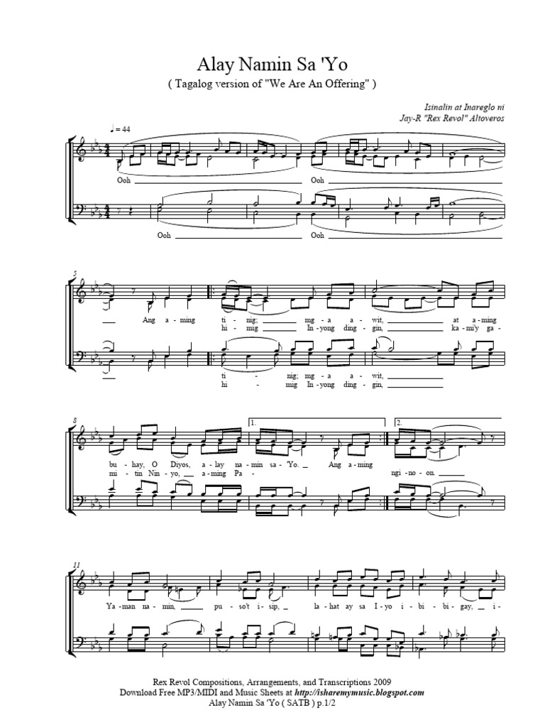 Alay Namin Sa Yo 1-2 | PDF
