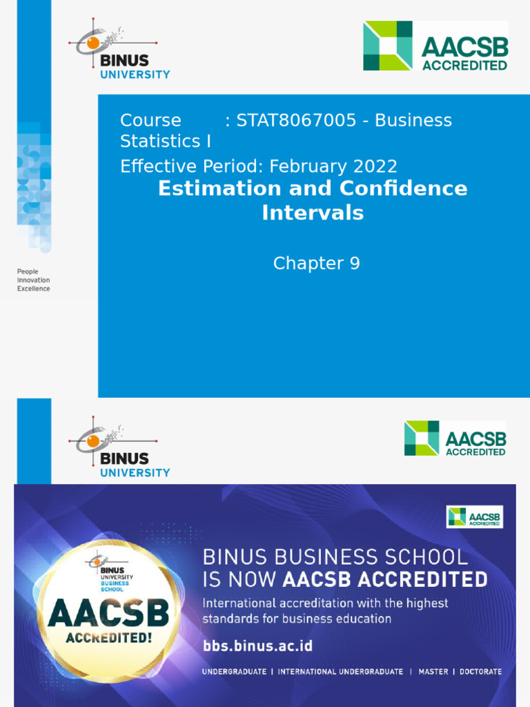 20211227233453D4998 - Chap009 - PPT - Estimation and Confidence Intervals | PDF | Standard Error ...