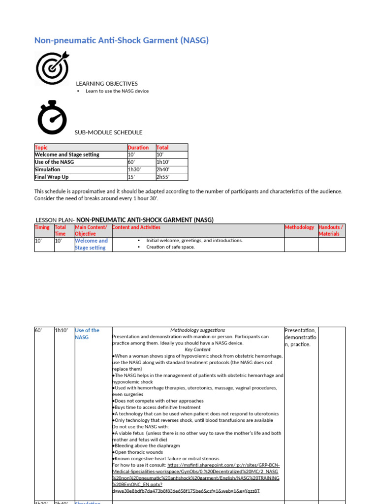 Lesson - Plan - DMC - Nasg | PDF | Bleeding | Shock (Circulatory)