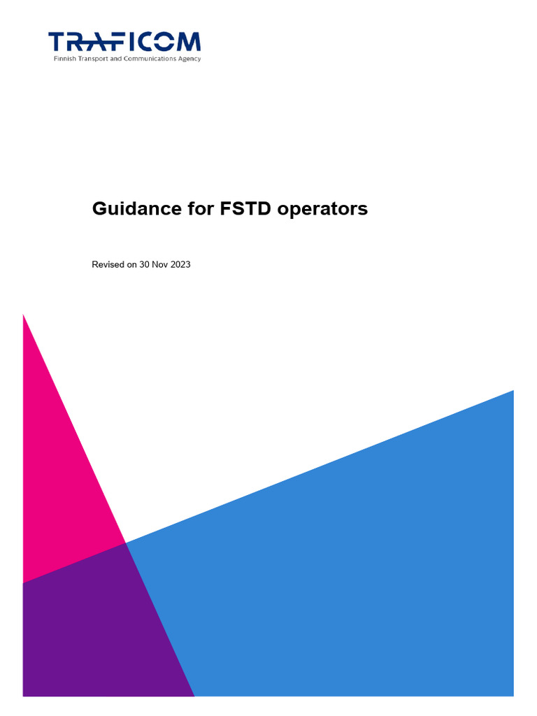 Guidance For FSTD Operators | PDF | Aviation