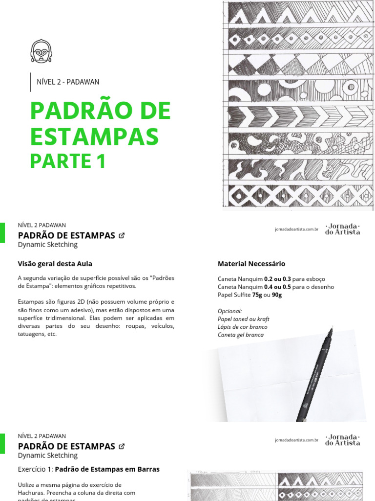 Padrões de Estampas: Aula Padawan | PDF