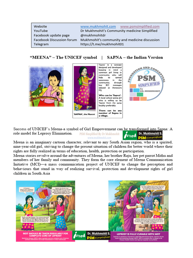 Leprosy IEC MEENA and SAPNA | PDF