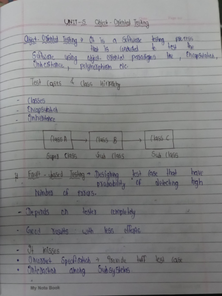 Unit 5 Object Oriented Testing Pdf
