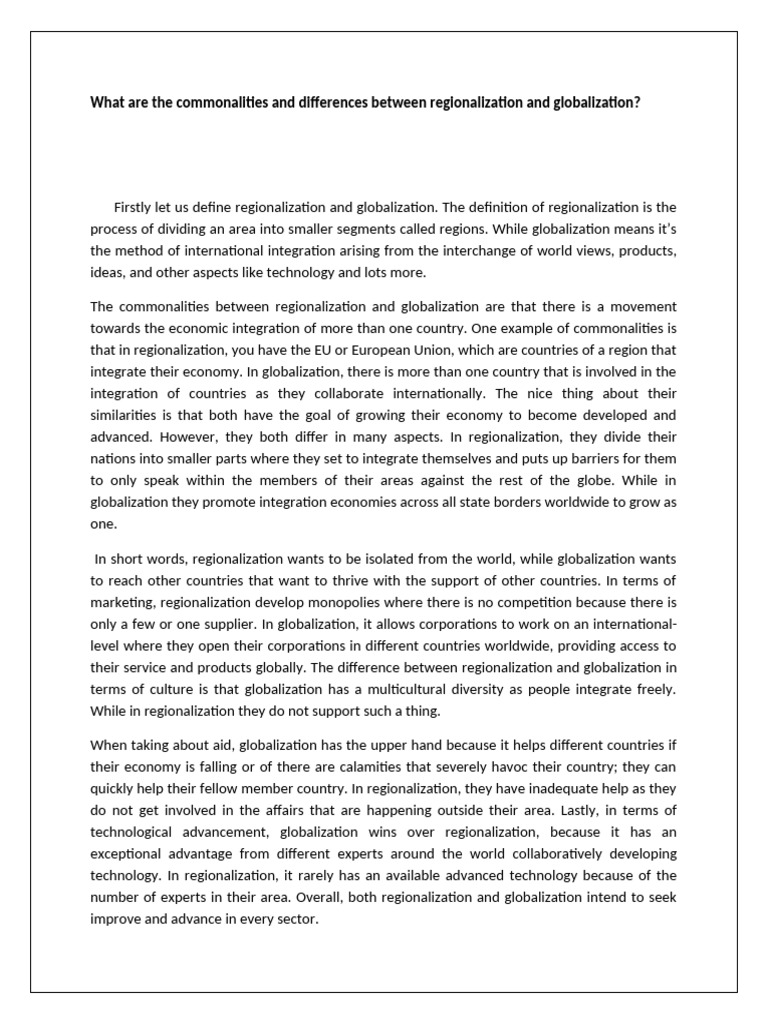 03 Generalization 1 | PDF | Globalization | Business