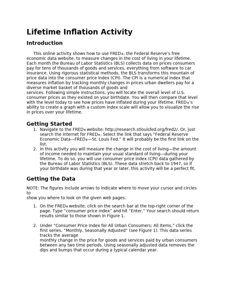 Lifetime Inflation Activity | PDF | Cost Of Living | Consumer Price Index