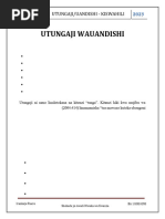 Ngoswe Penzi Kitovu Cha Uzembe Uhakiki | PDF