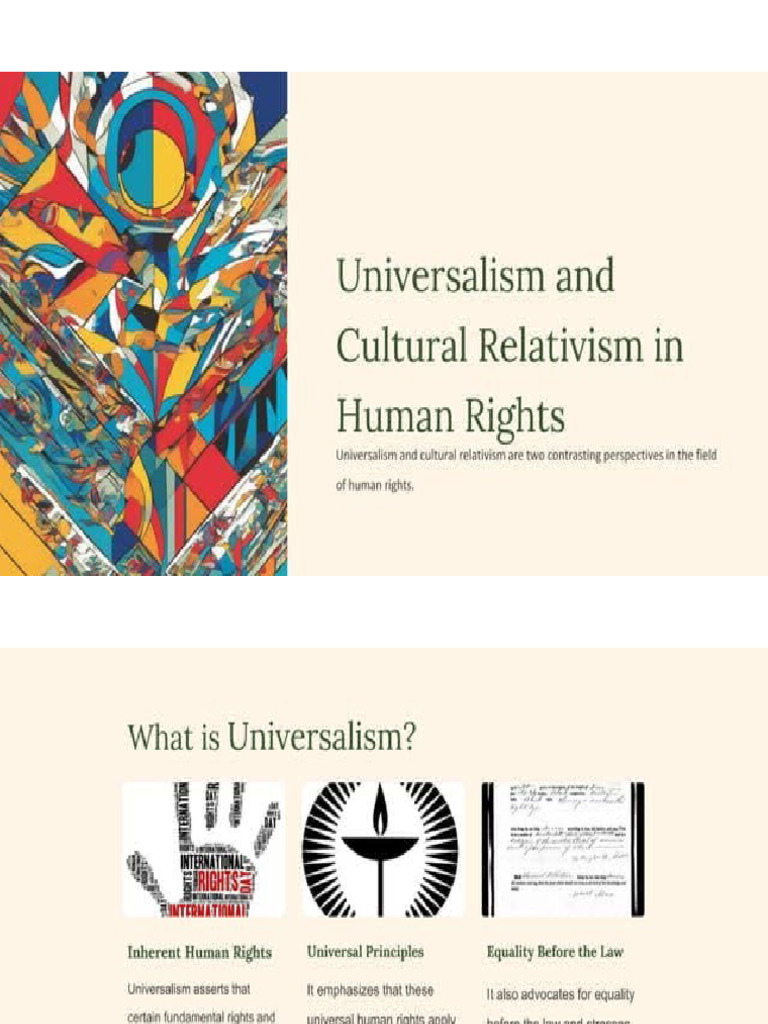 Universalism and Cultural | PDF