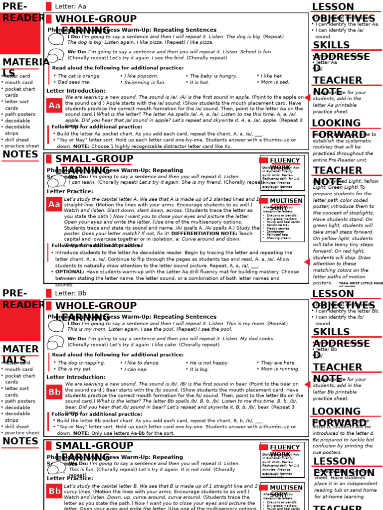Unit 1 Lesson Plans Editable | PDF
