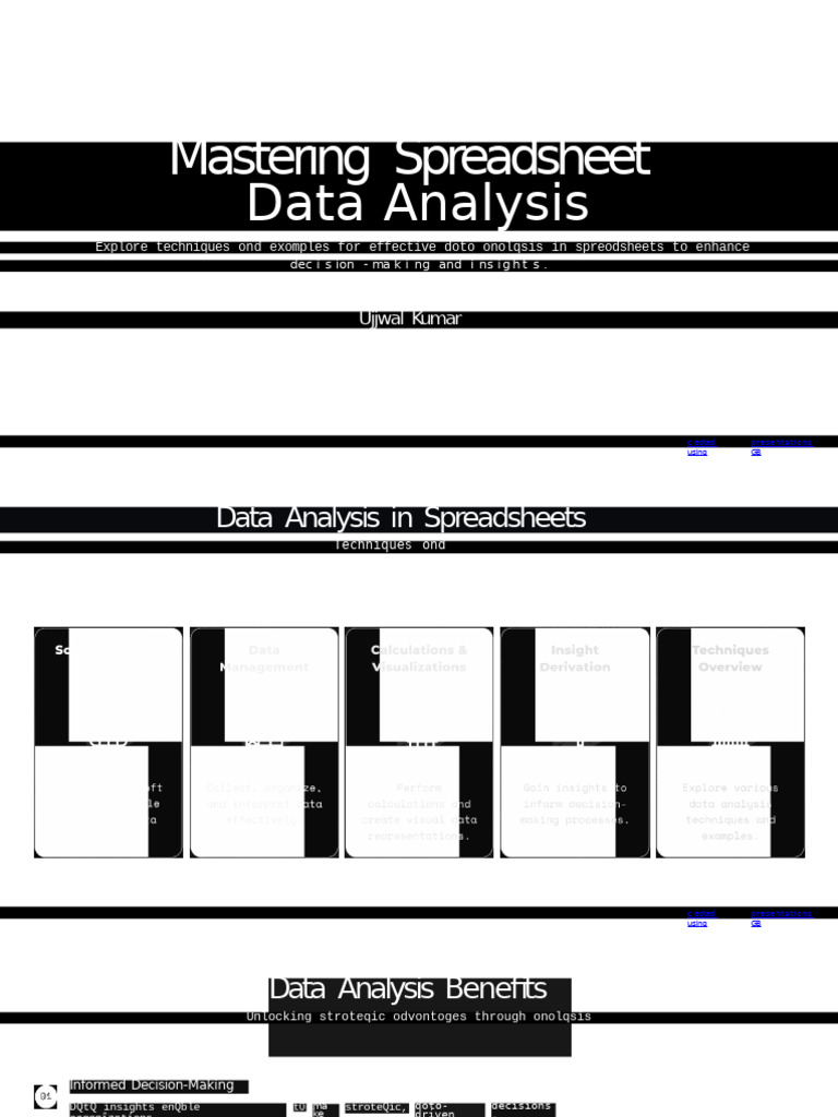 Data Analysis in Spreadsheets Techniques and Examples (1) | PDF | Statistics | Visualization ...