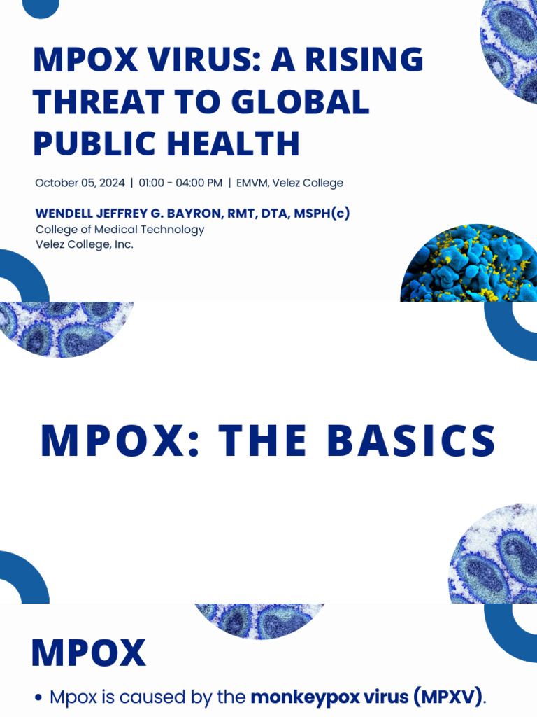 Mpox Virus: Global Health Threat | PDF | Smallpox | Infection