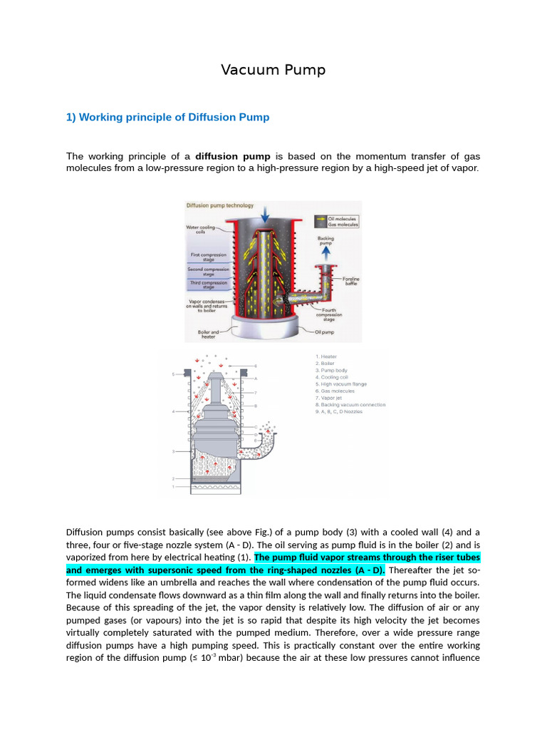 Diffusion Pump | PDF | Pump | Vacuum