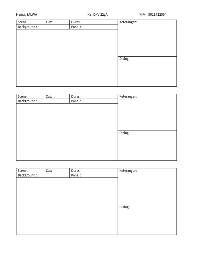 Storyboard Salwa | PDF