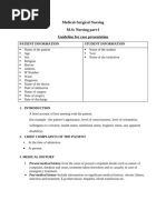 Case Presentation Format Revised | PDF | Physical Examination | Surgery