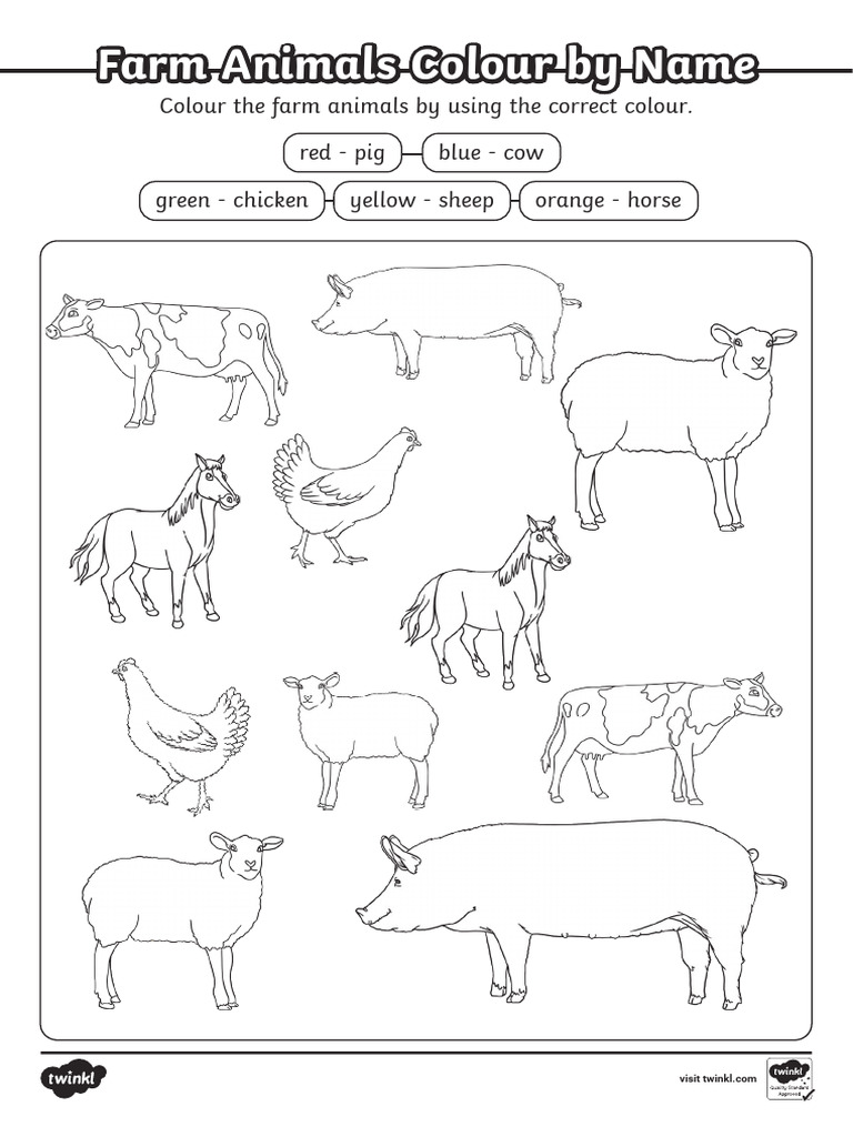 t-tp-1696493173-farm-animals-colour-by-name-worksheet_ver_1 | PDF