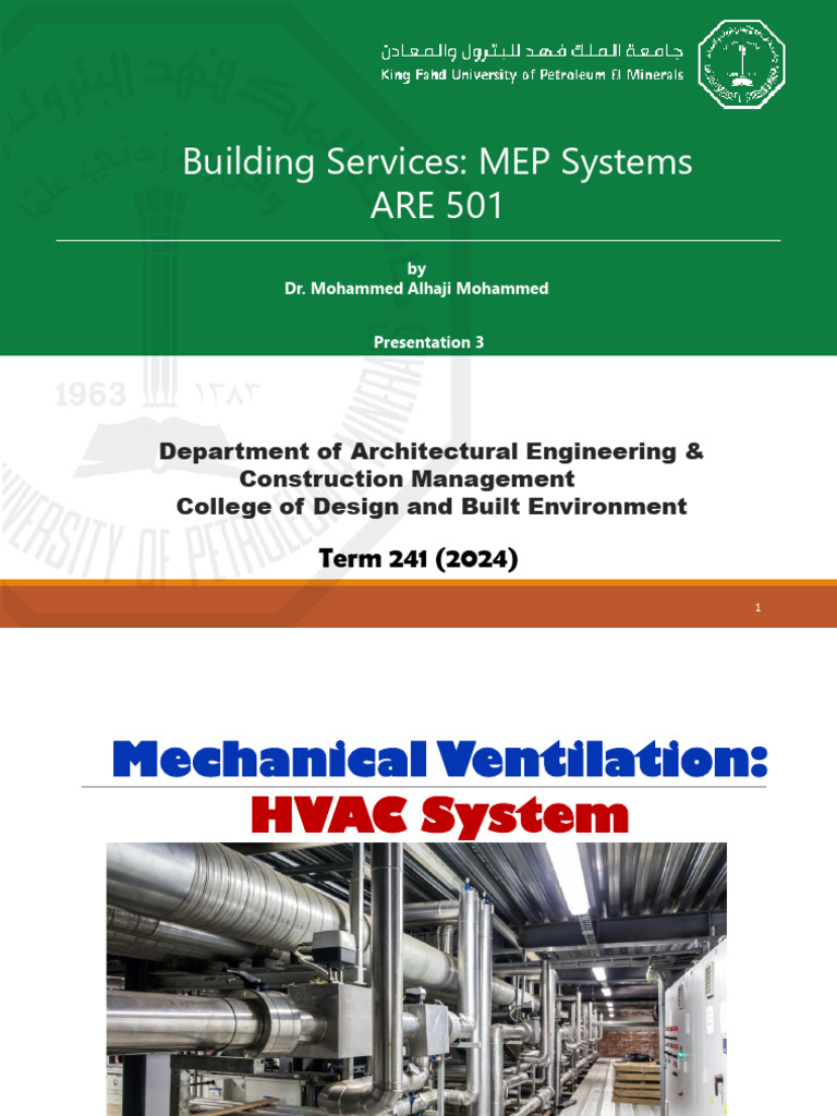 ARE 501 - Building MEP Systems - 241 - 3 | PDF | Home | Transport Phenomena