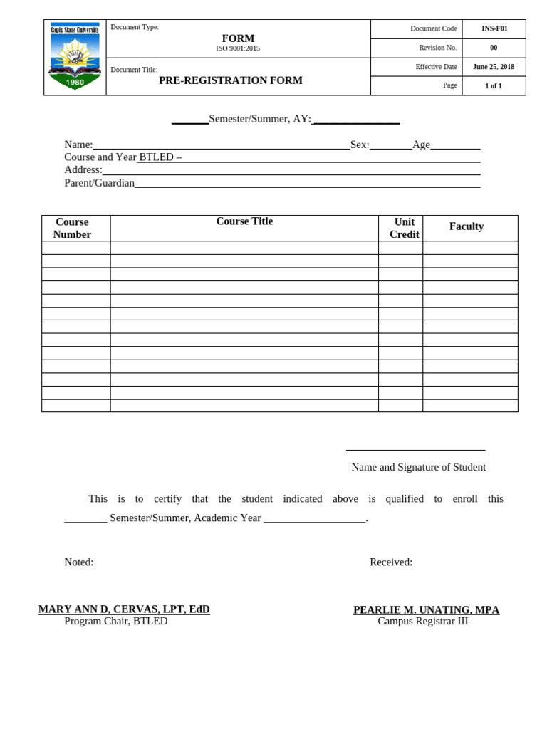 BTLED Pre Reg Intent Letter | PDF | Educational Stages | Higher Education