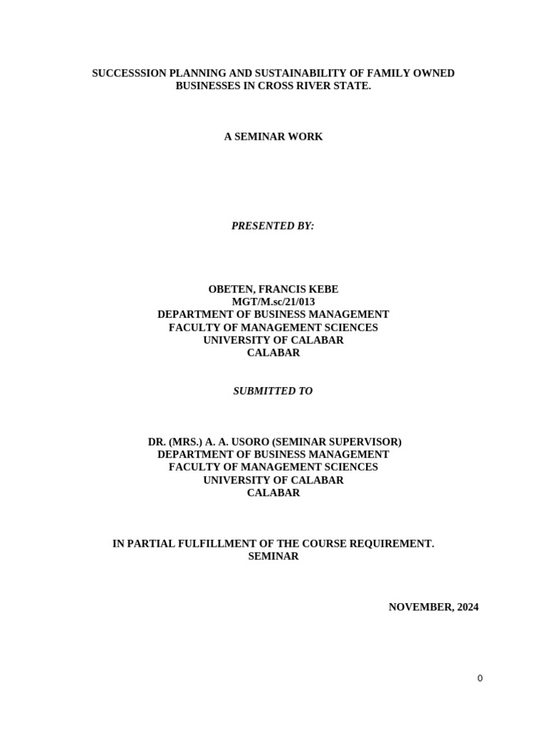 Seminar by Francis MSC Edit | PDF | Mentorship | Leadership