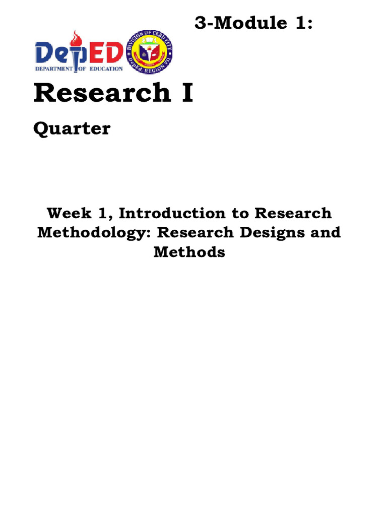 Q3 Wk1 Module1 Research-1 SSPElective | PDF | Qualitative Research | Quantitative Research