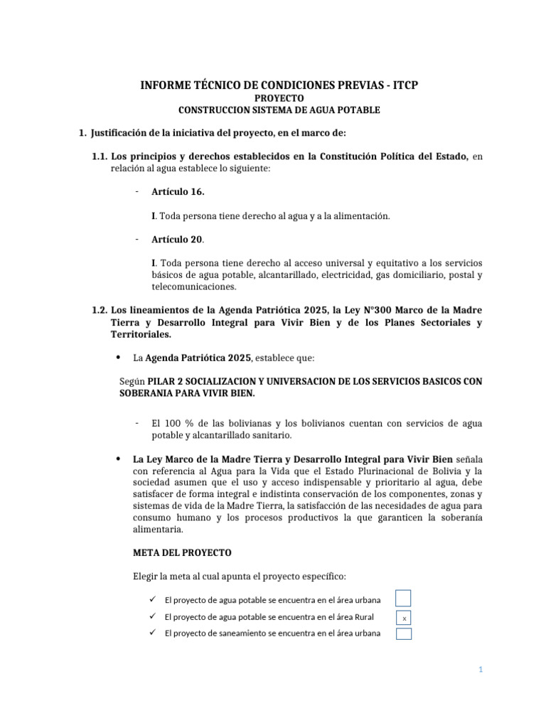 ITCP Agua 1 | PDF | Agua | Alcantarillado